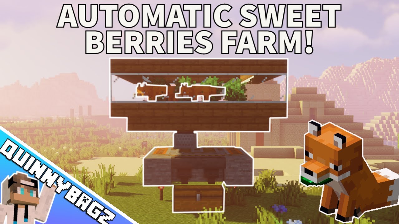 1.16+ Automatic Sweet Berries Food Farm Minecraft Java + Bedrock - YouTube