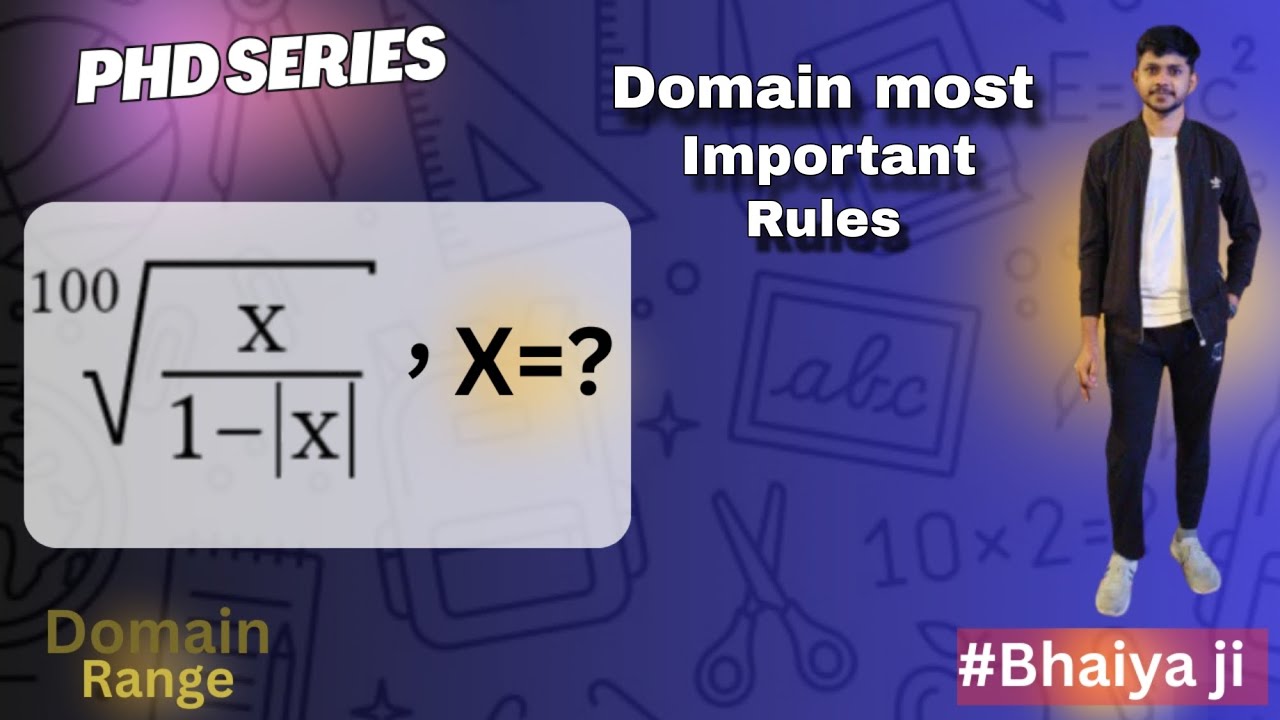 Most Important Rule to Find Domain || Meaning of Domain || Domain Range ...