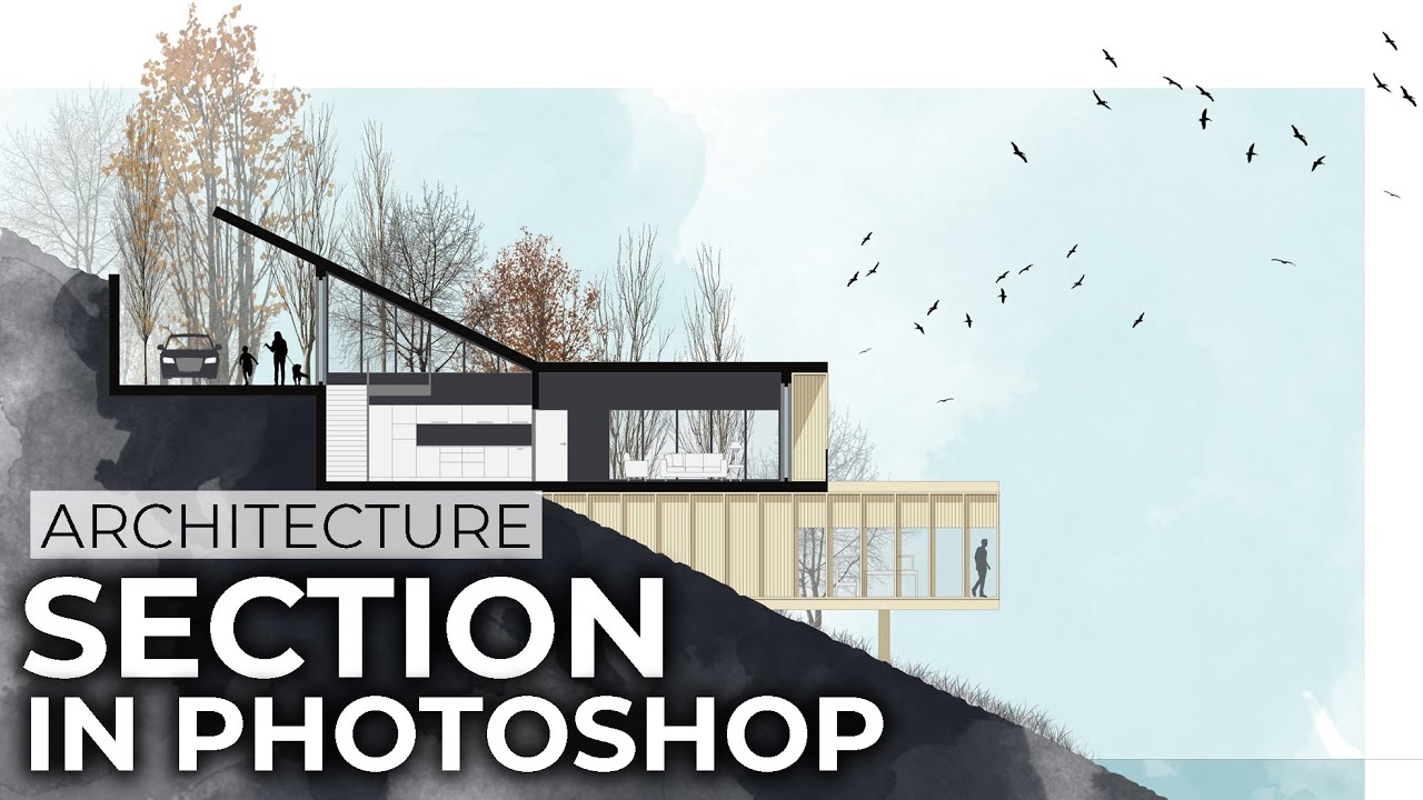 Architectural Section in Photoshop - YouTube