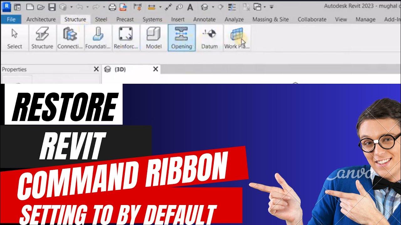 restore revit commands Ribbon setting to by default(Autodesk Revit) - YouTube