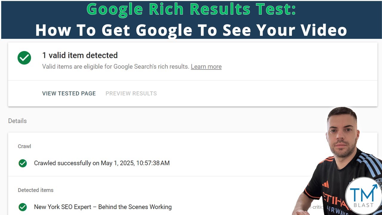 Google Rich Results Test - How to Get Google to See Your Video - YouTube