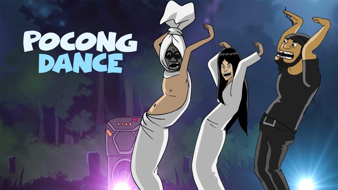 Pocong Keasikan Joget - Pocong Dancing - Kartun Hantu Lucu - YouTube