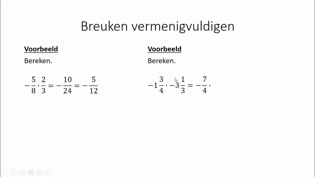 Getallen - Breuken vermenigvuldigen (1 HAVO/VWO) - YouTube