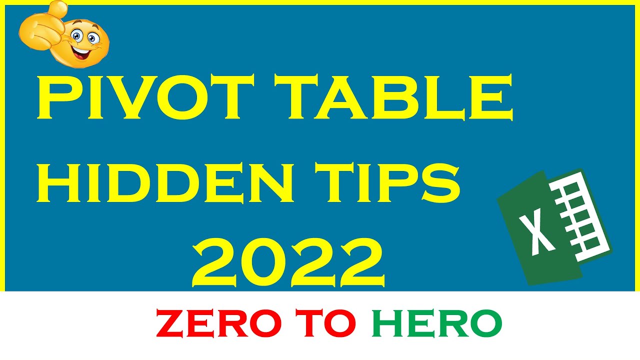 Hidden Tips in Pivot Table | Pivot Table Amazing Secret Tricks | Proper ...