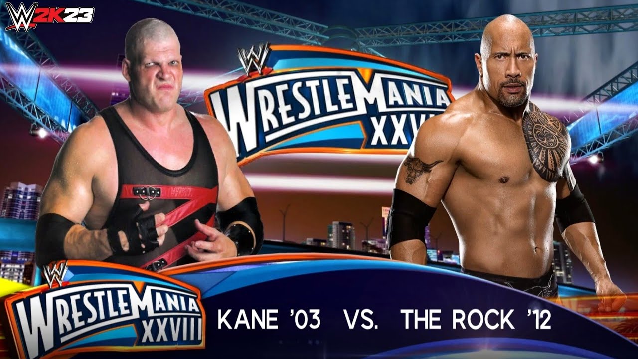 Full Match - Kane '03 vs. The Rock '12: WrestleMania 28|WWE 2K23 - YouTube