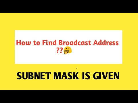 How to find Broadcast Address - YouTube