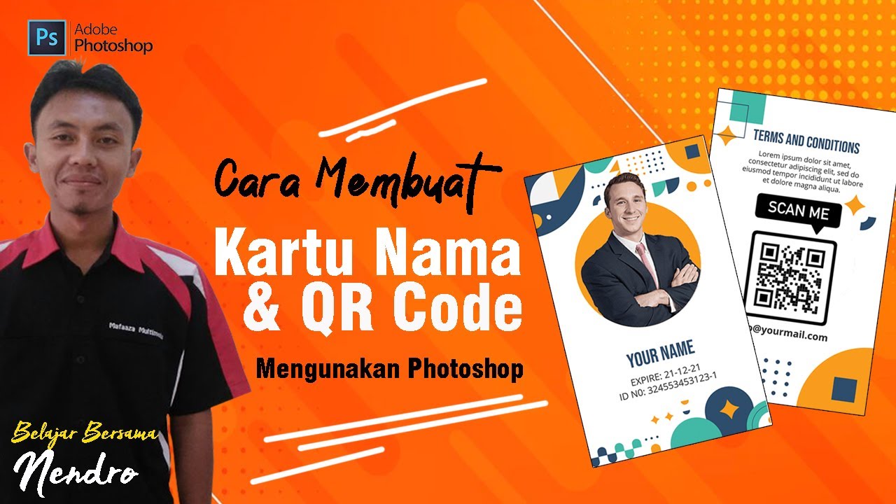 Cara membuat Kartu Nama dan QR Code Menggunakan Photoshop - YouTube