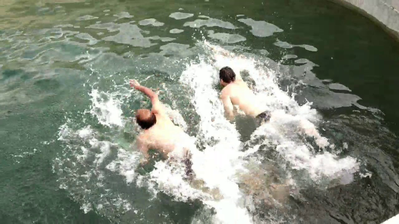 Uncle Vs Nephew swim race | Countryside well | Farm - YouTube