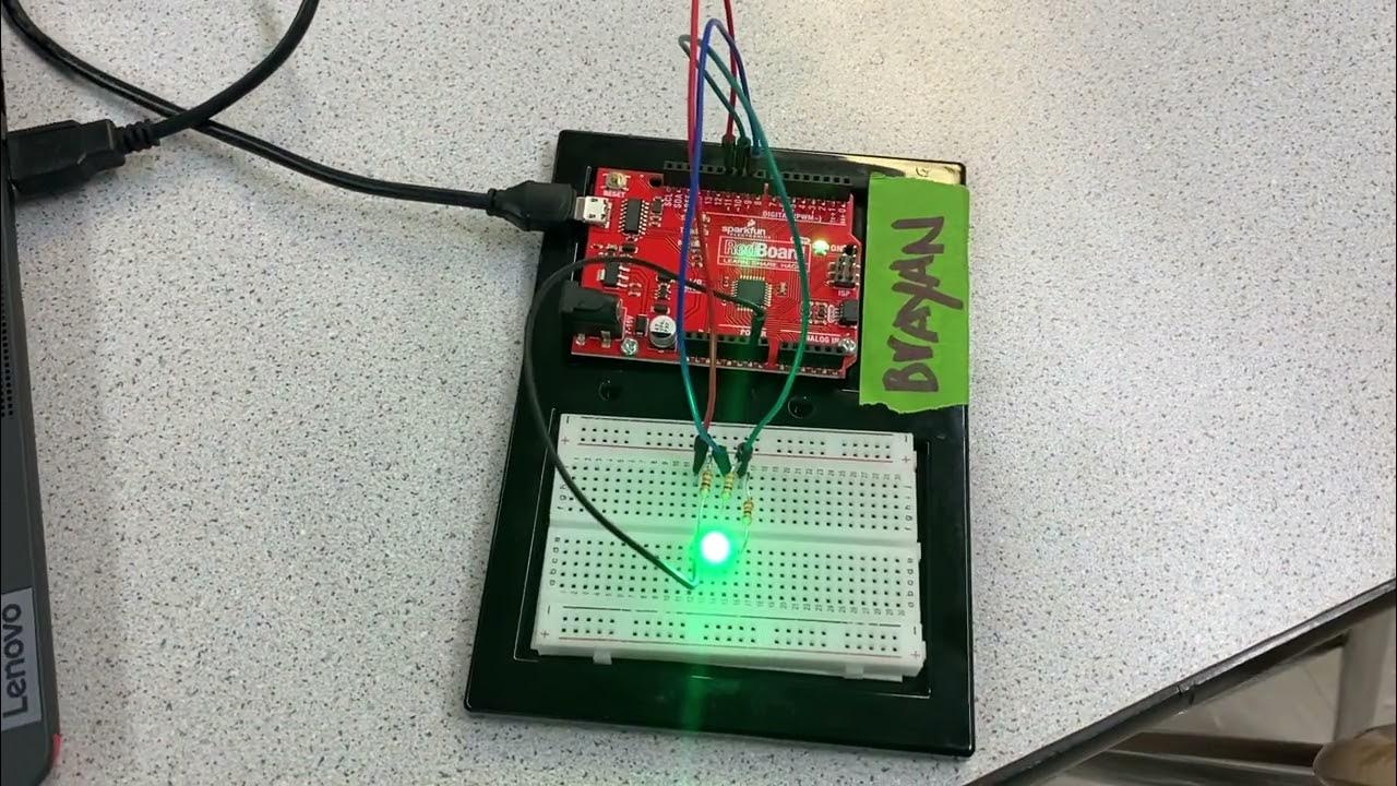 RGB LED Traffic light made using Sparkfun Redboard + Arduino IDE - YouTube