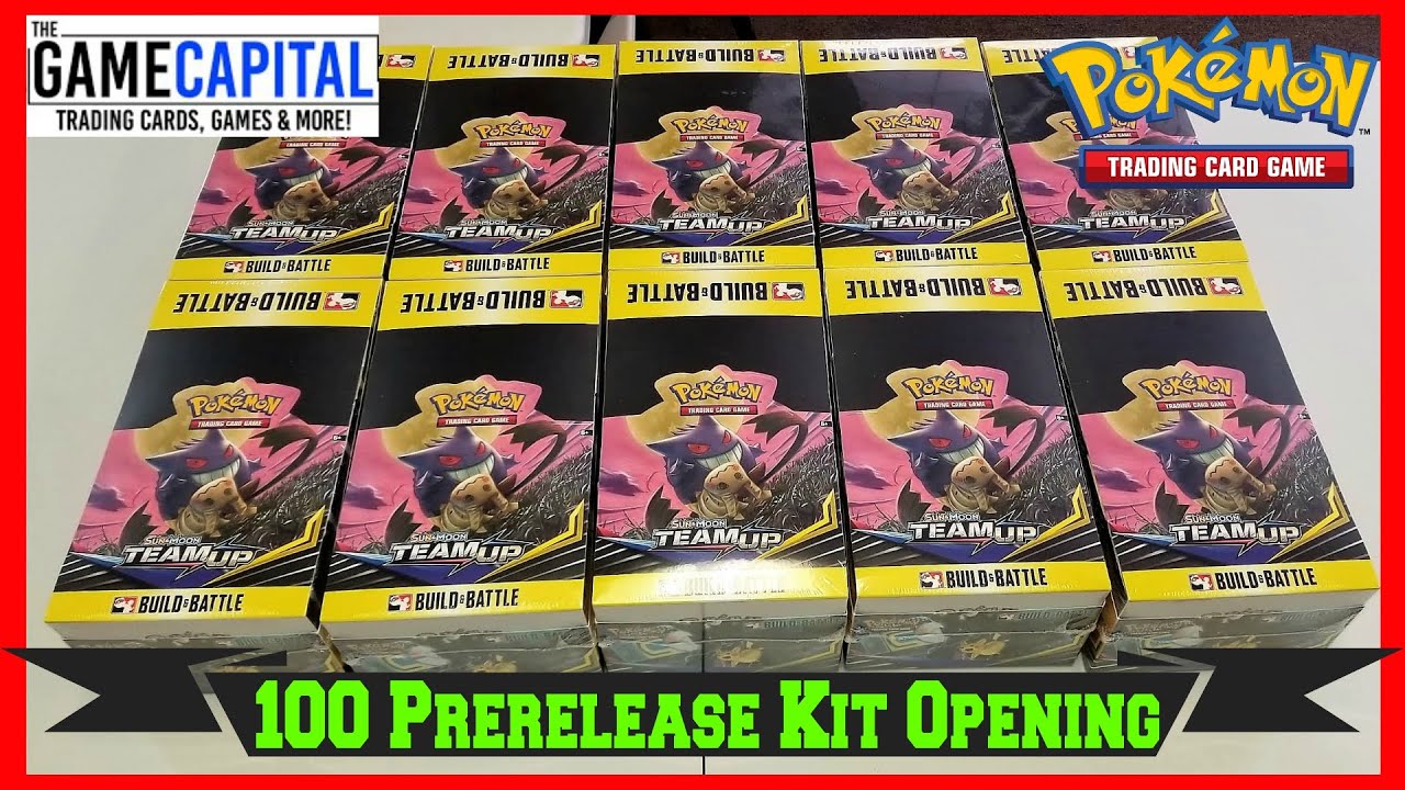 Tag Team Opening 100 Pokemon Team Up Prerelease Kits - 400 Booster ...