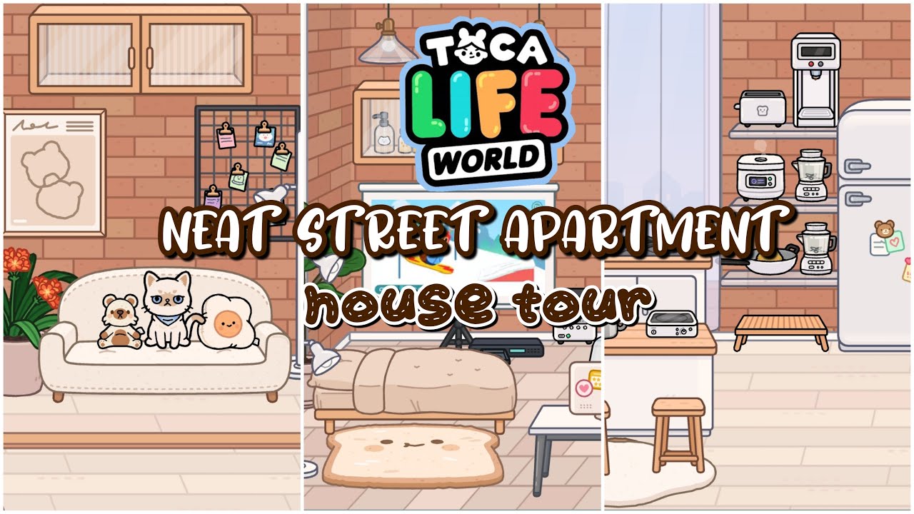 Simple but cute neat street apartment home design idea in toca boca ☁️ | Toca Life World ☁️ ...