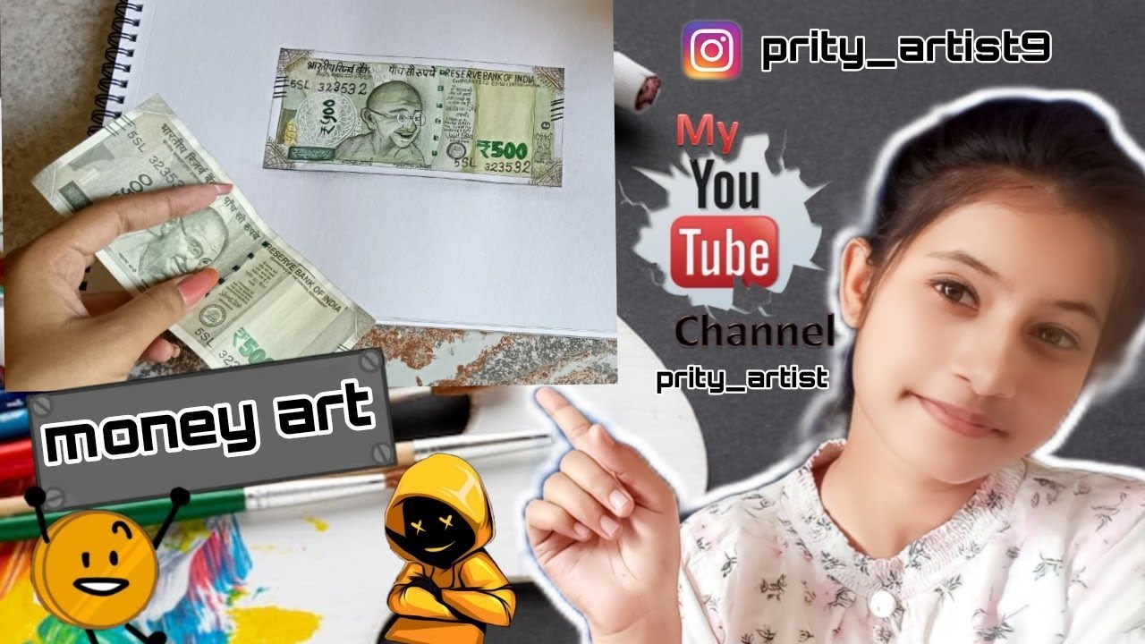 How to draw money 💸😱 very interesting Drawing🤑 plz open the video ...