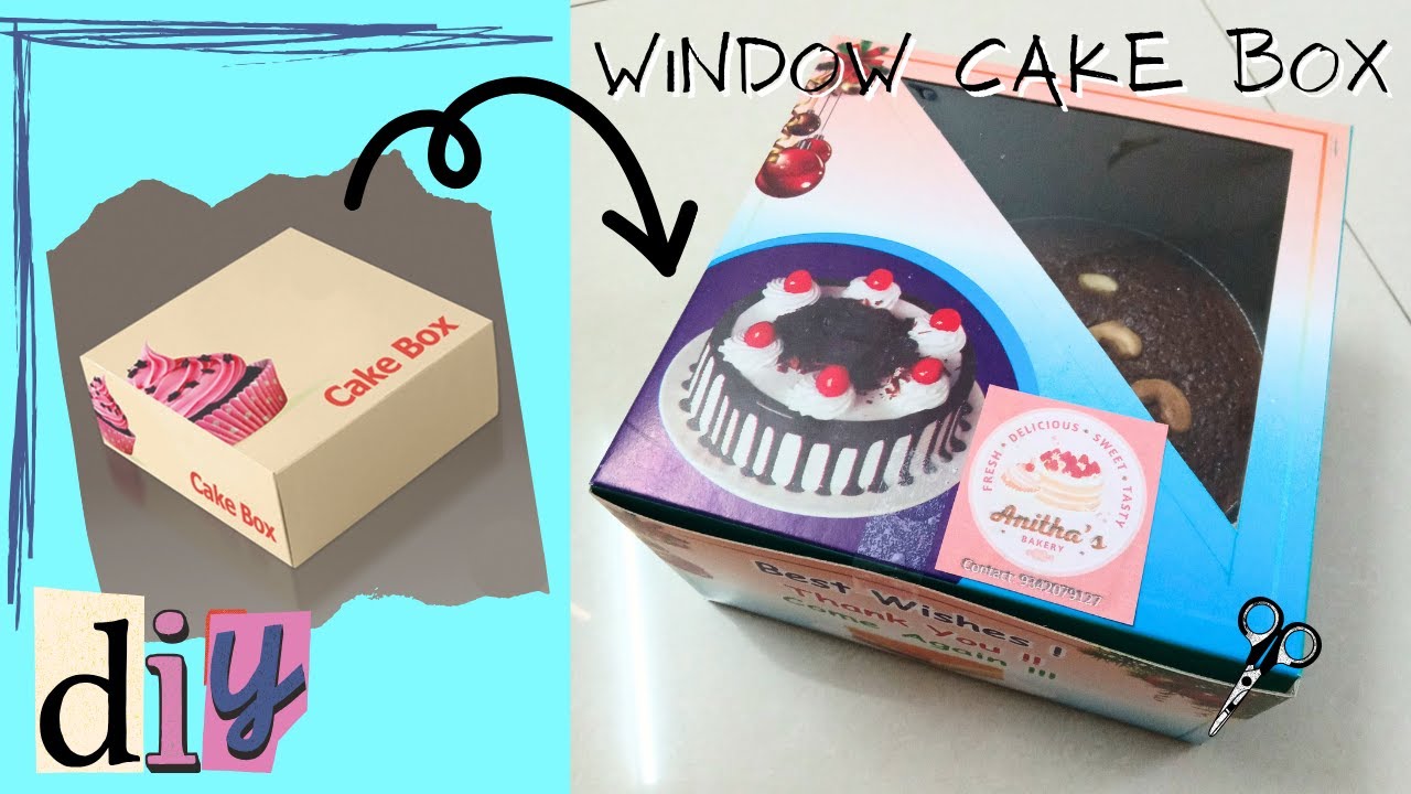 DIY Cake Box | கேக் பாக்ஸ் | Baking Hack | Plum Cake Box | Window Box ...
