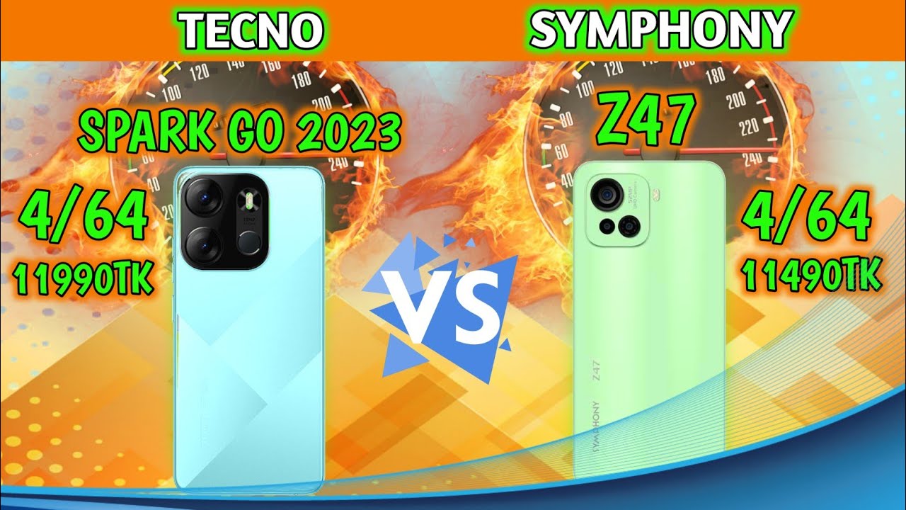 Symphony Z47 VS Tecno spark go 2023 || || Mobile Bari. - YouTube