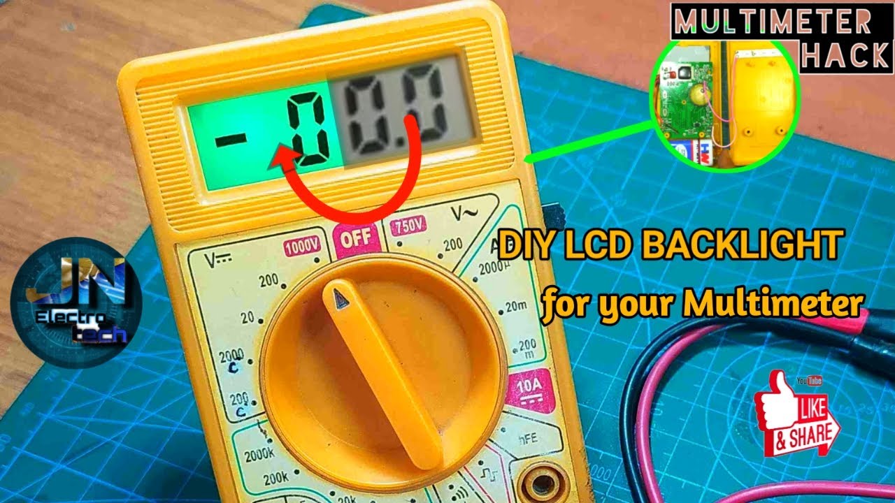 Multimeter Hack || multimeter upgraded: DIY LCD BACKLIGHT for your ...