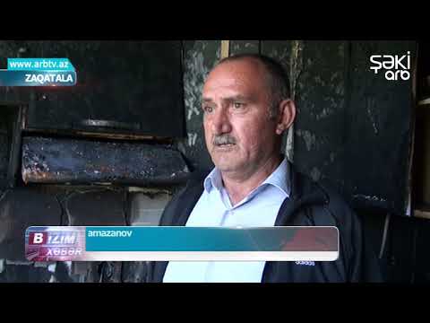 Zaqatalada ferdi yashayish evinde yangin olub