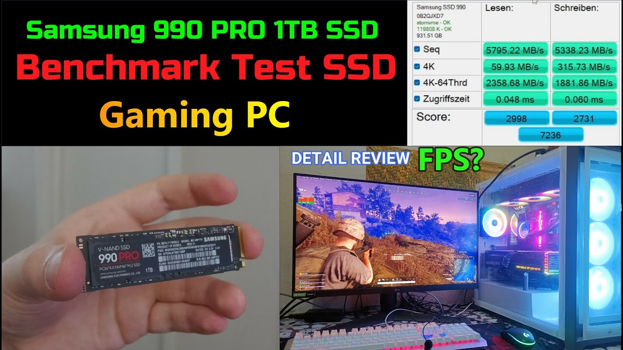 Benchmark Testing :{ Samsung 990 PRO 1TB M.2 SSD } Review for Gaming PC ...
