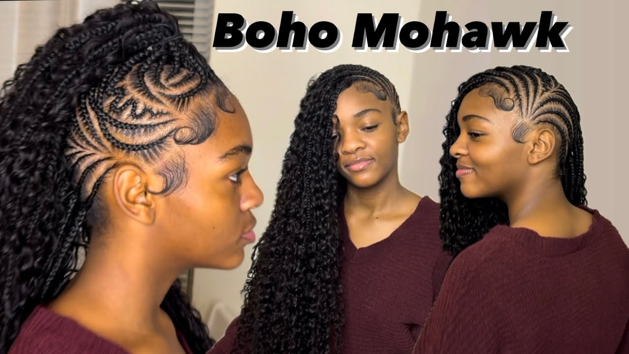 Boho MOHAWK using Pre Divided Bulk Human Hair | STEP By STEP - YouTube