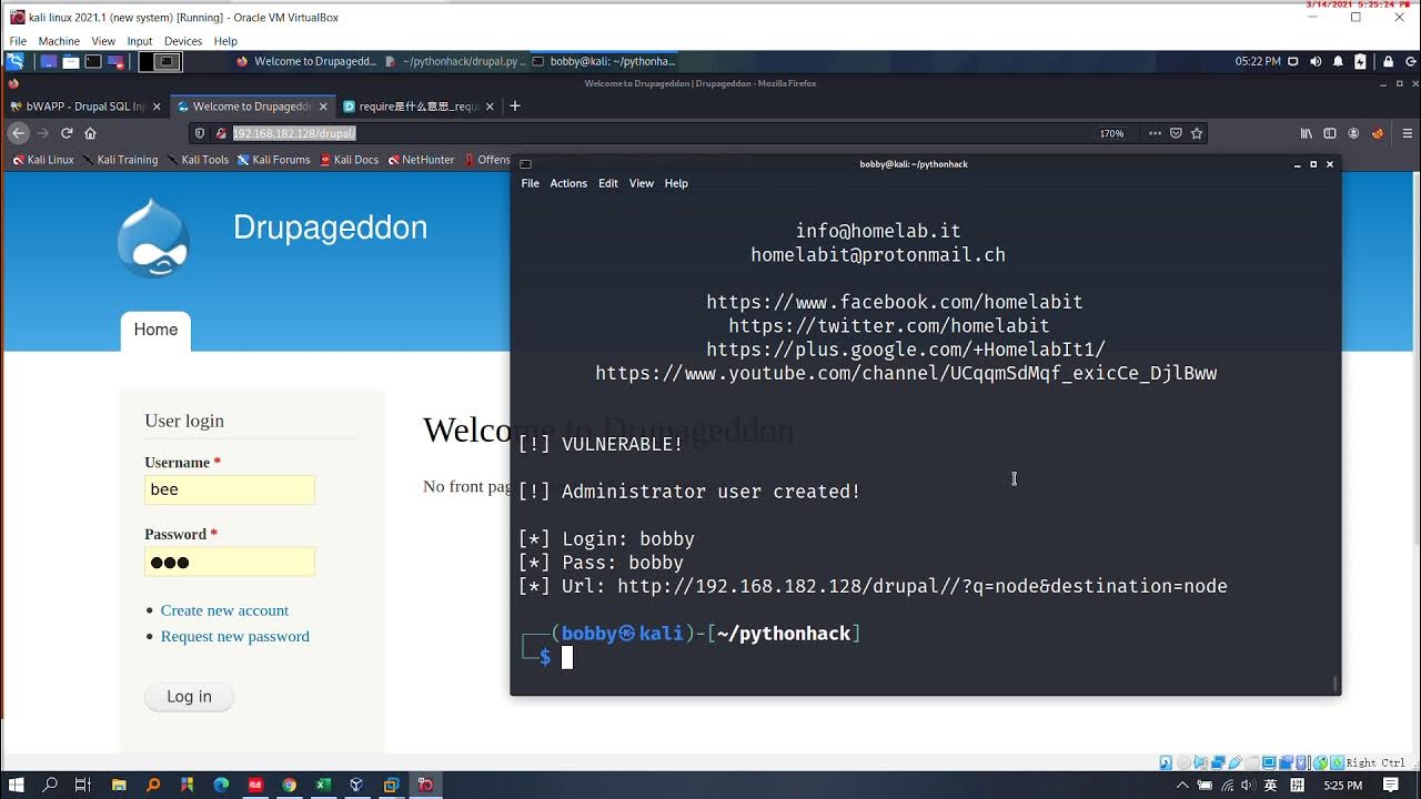 bwapp Drupal SQL Injection漏洞利用 - YouTube