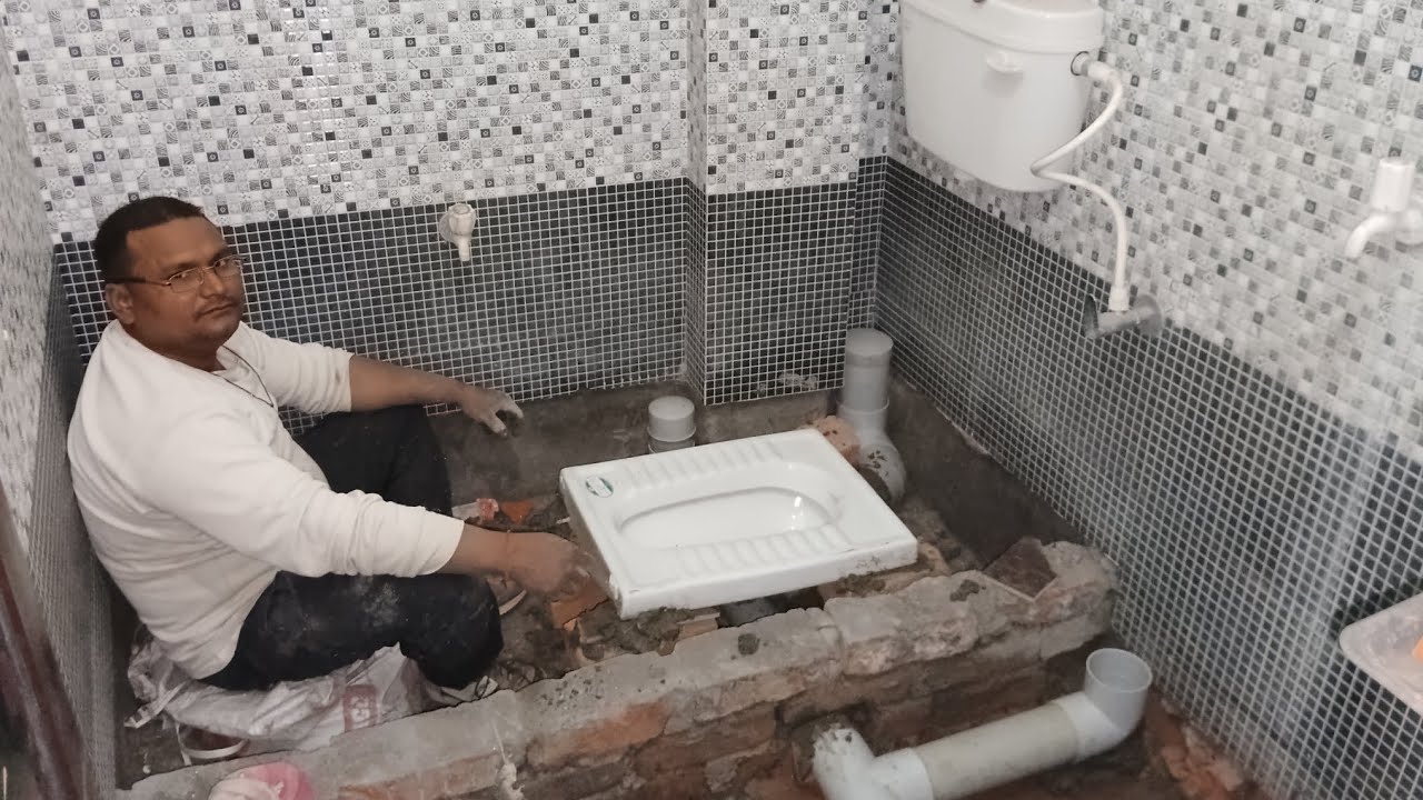 How to install Indian toilet sheet SWR PVC pipe fitting Irshad plumber ...