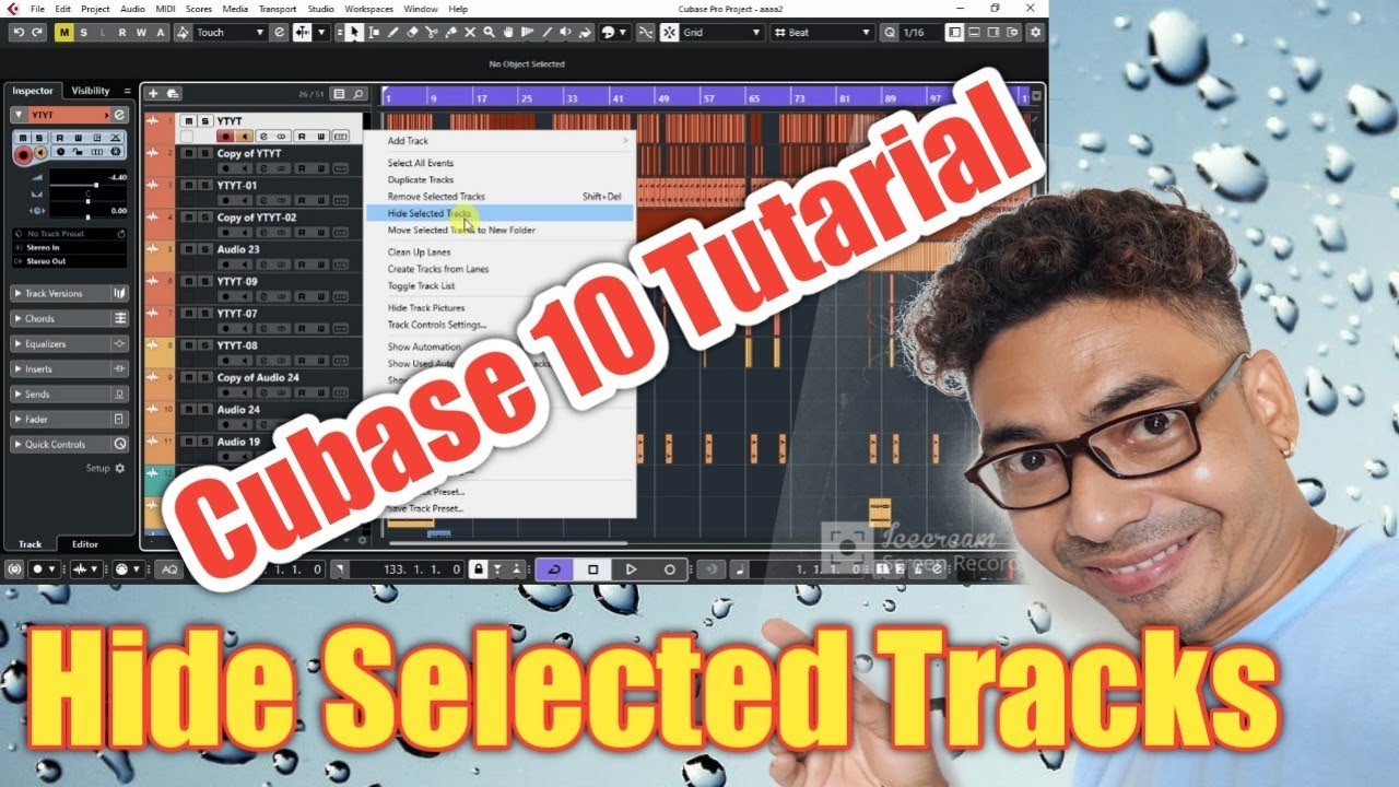Hide Selected Track Of Cubase 10/ Visibility Of Cubase 10। Problm ...