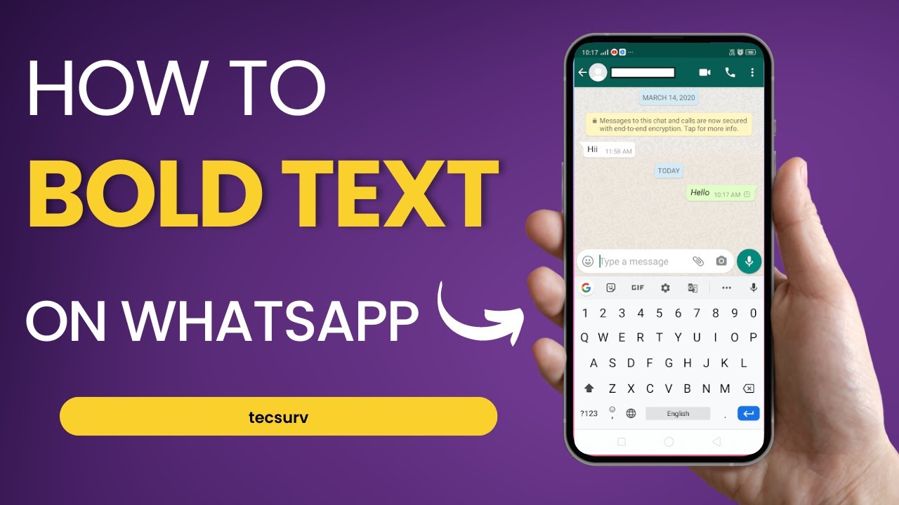 How to Bold Text on WhatsApp - YouTube