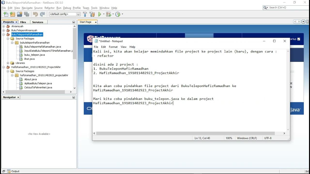 Tutorial - Cara Memindahkan Project Netbeans dengan cara Refactor - YouTube