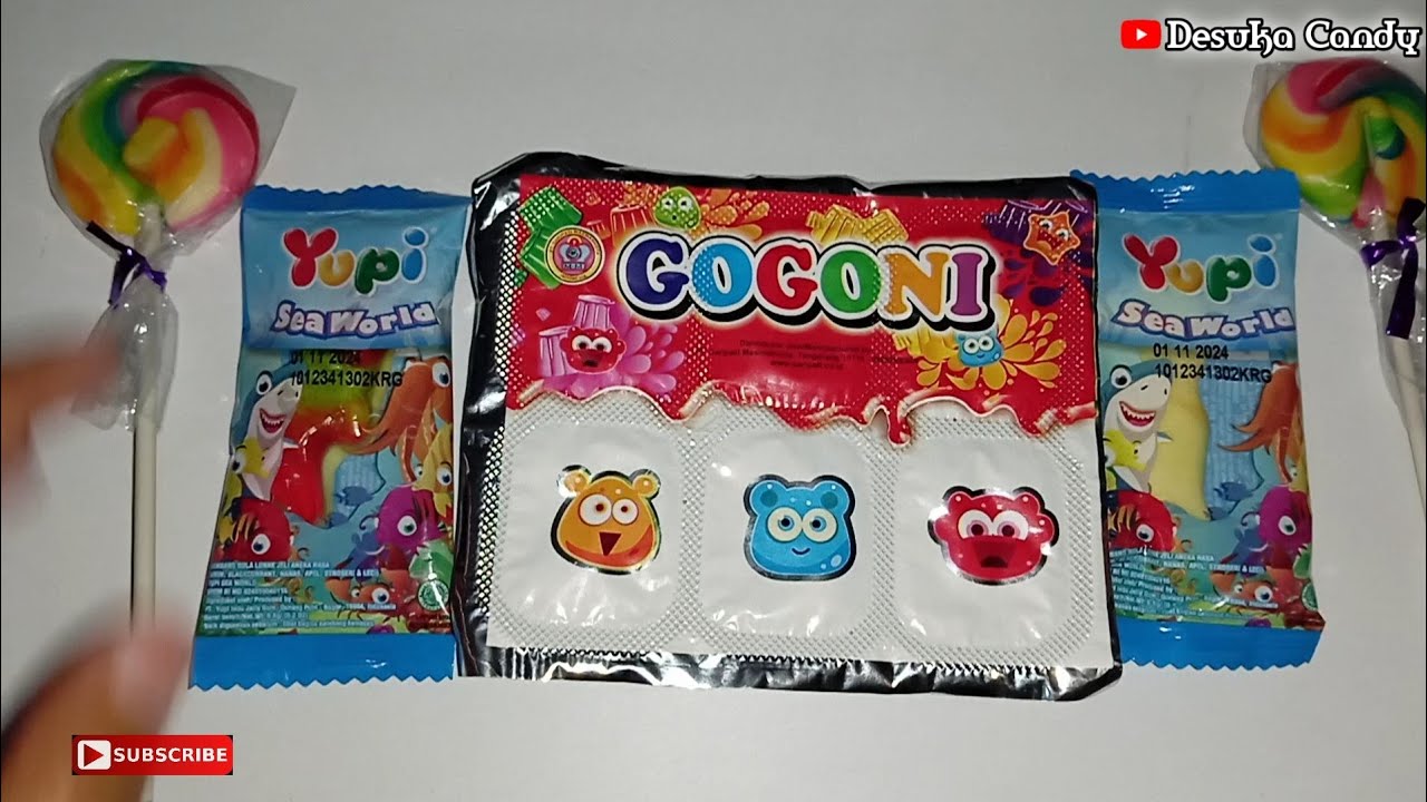 New !! Lot's of Candies Rainbow Lollipop Yupi SeaWorld Gogoni Jelly ...