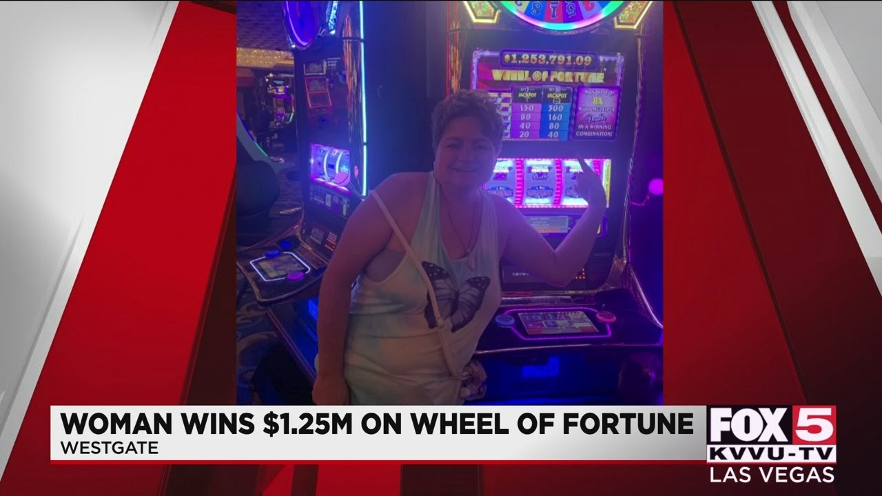 Woman wins $1.25M jackpot on Wheel of Fortune machine - YouTube