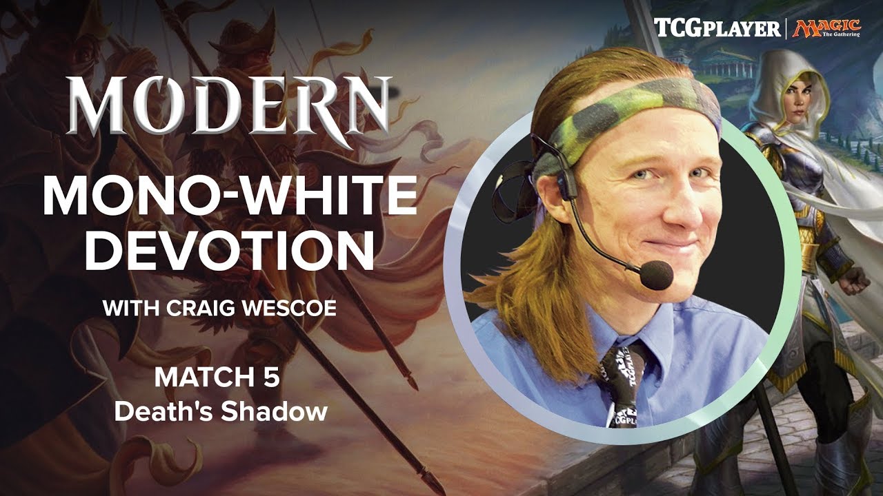 [MTG] Modern Mono-White Devotion | Match 5 VS Death's Shadow - YouTube