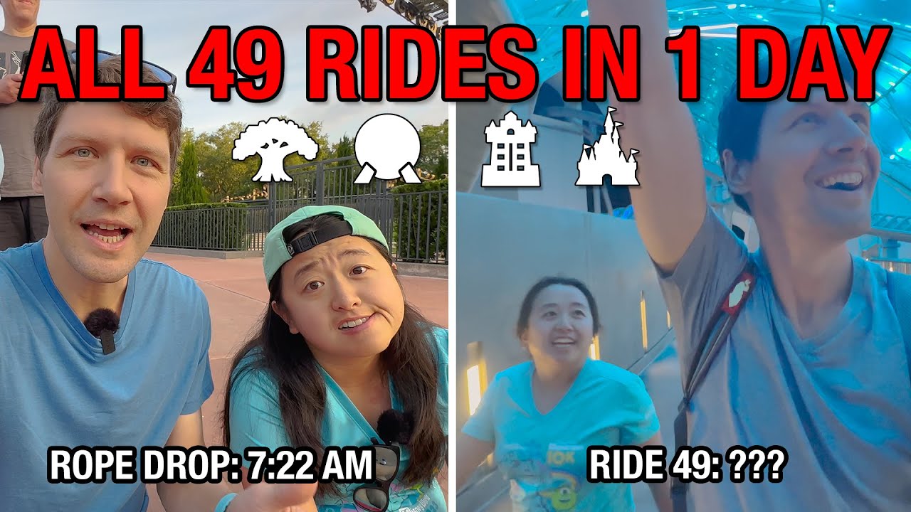 Disney World Challenge: EVERY Ride In One Day • 49 RIDES and Broken ...