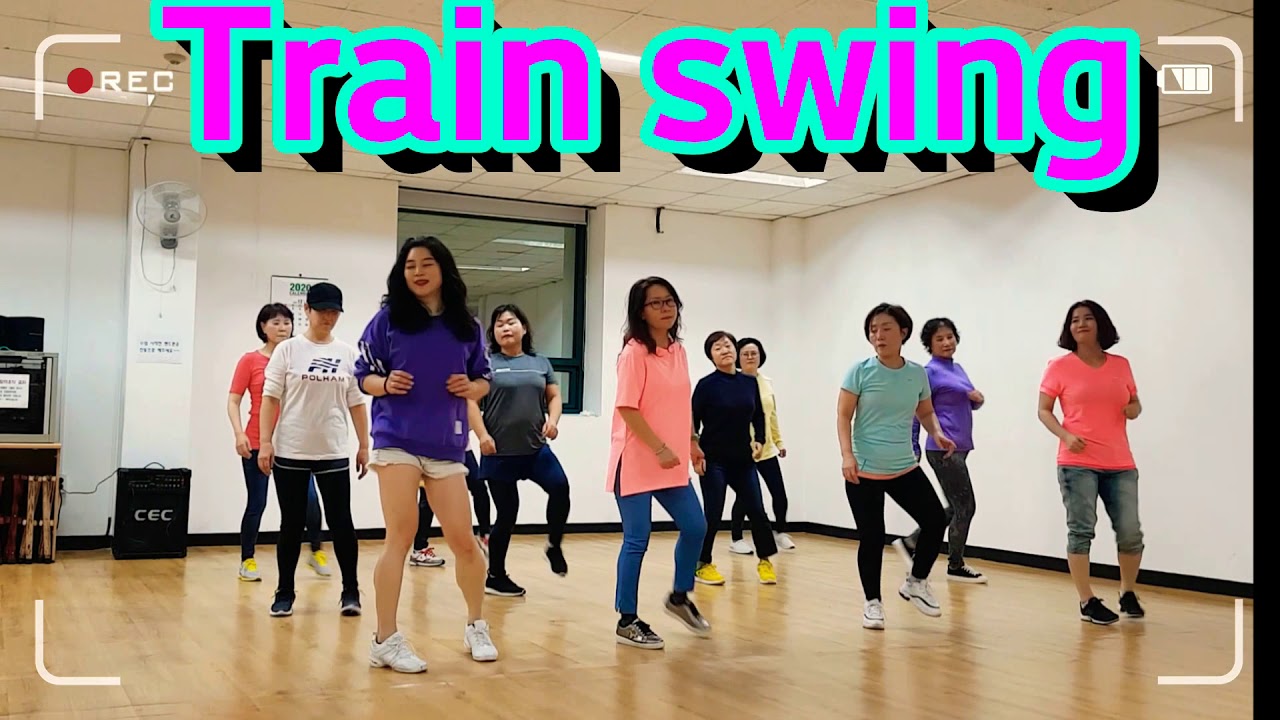 Train swing line dance 💃 - YouTube