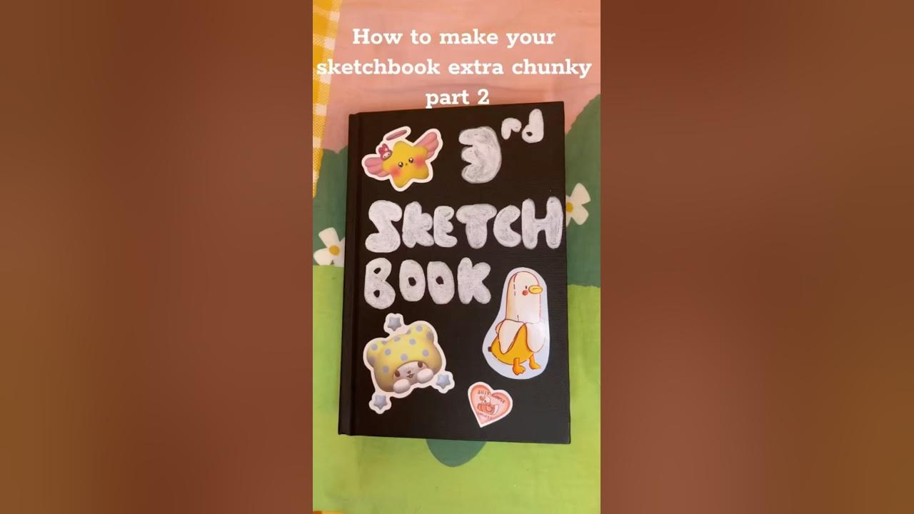 How to make your sketchbook extra chunky part two ️#sketchbook #chunkysketchbook #sketchbooktour ...