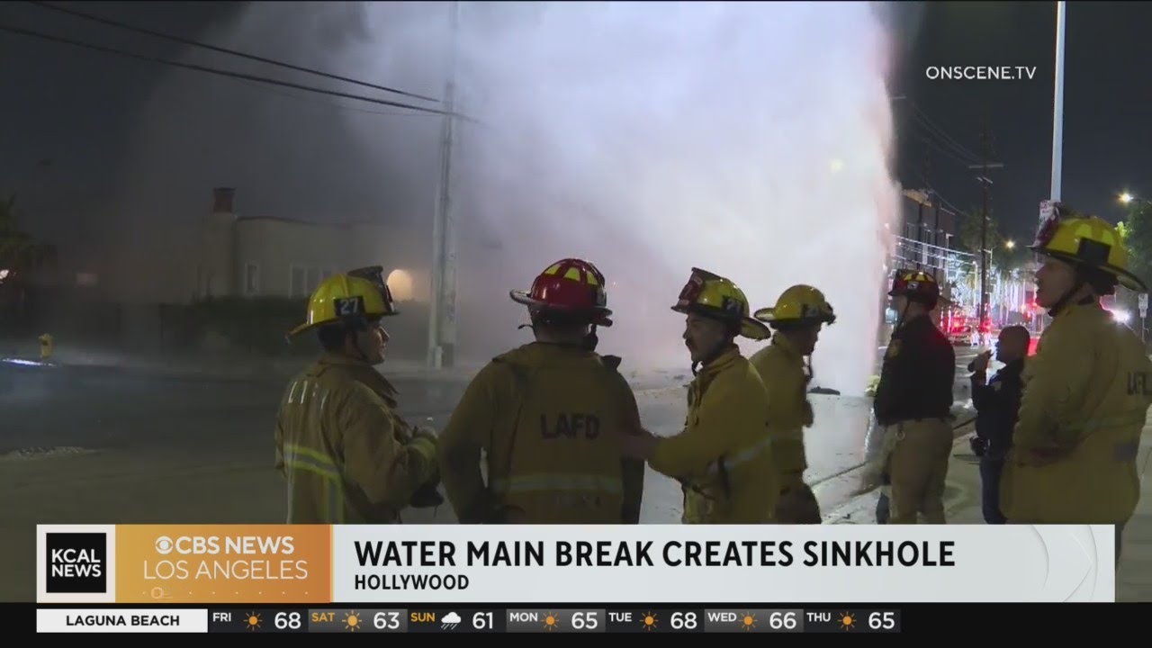 Series of water main breaks reported across L.A. - YouTube