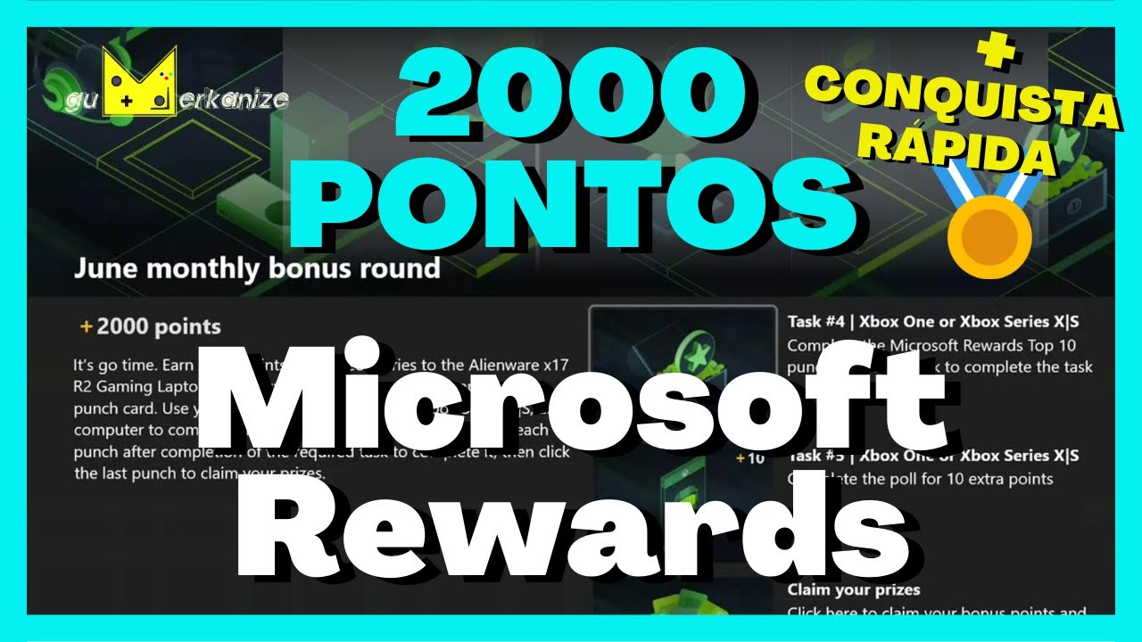 June Monthly Bonus Round - 2000 Pontos Microsoft Rewards - YouTube