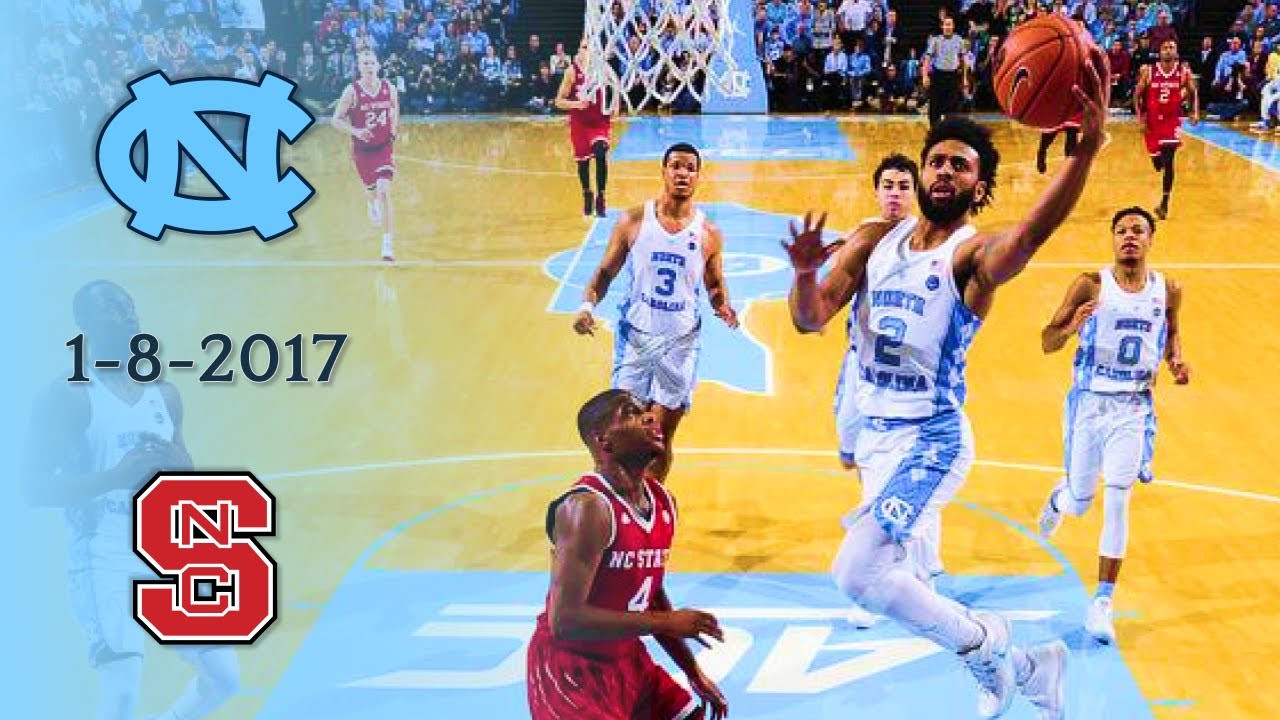 UNC Basketball: #14 North Carolina vs NC State | 1-8-2017 | Full Game ...