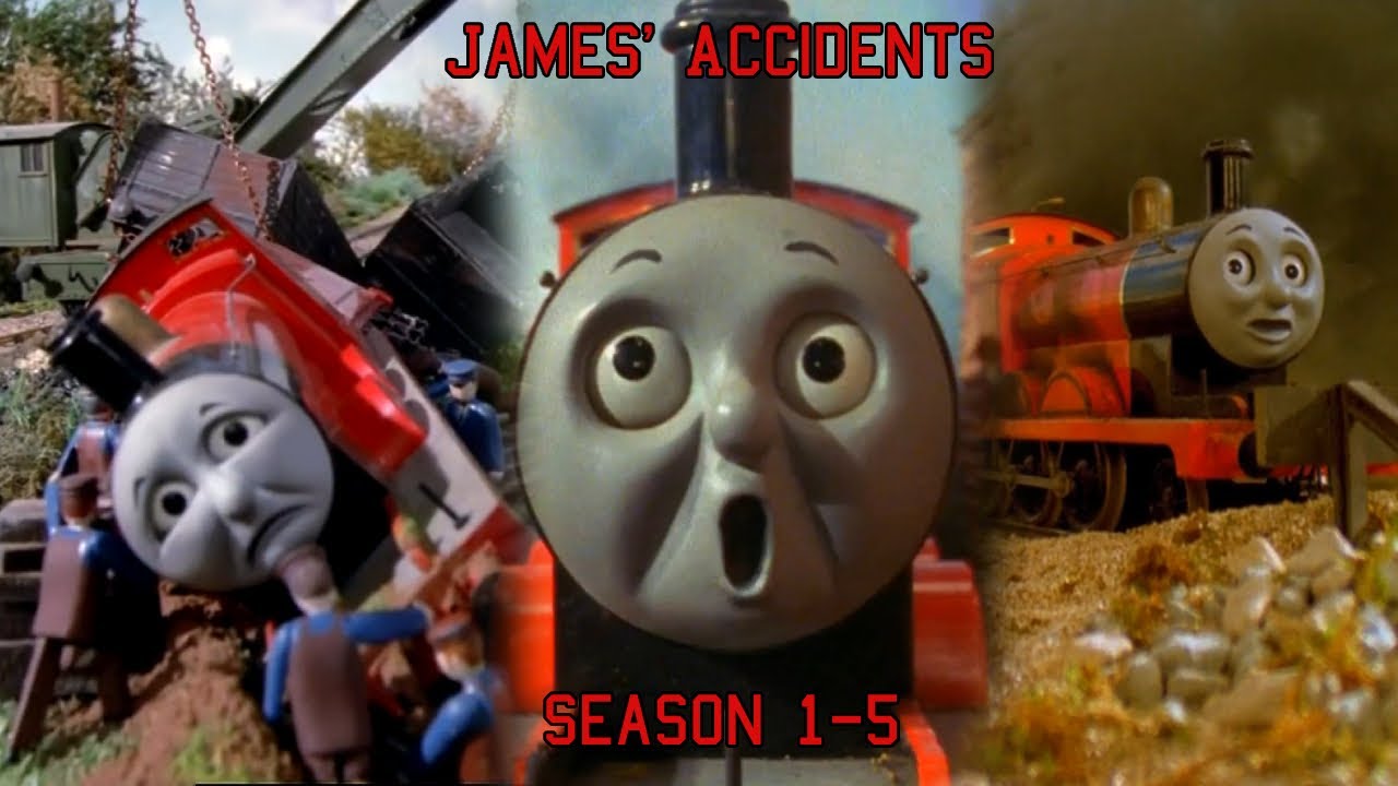 Thomas and Friends - All Of James' Accidents (Season 1 - 5) - YouTube