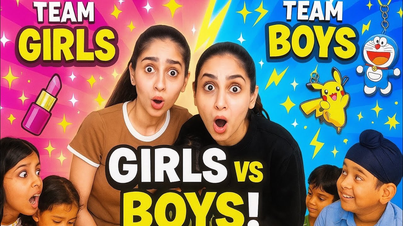Girls vs Boys Challenge 2025 😱 | Makeup Products vs Cartoon Keychains ...