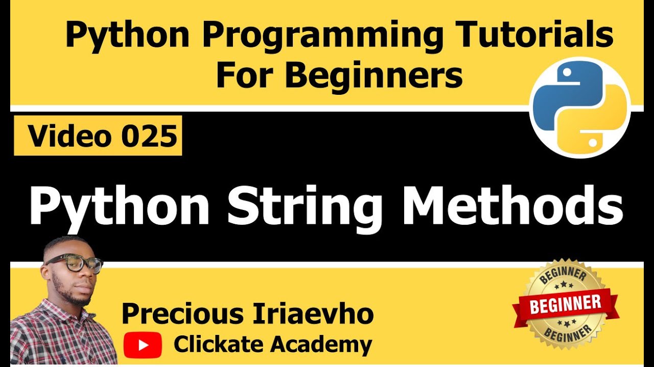 025 Python String Methods Python Tutorial For Beginners Full Course 0016