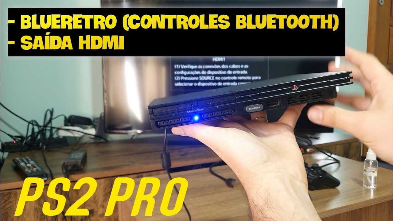 PS2 Slim 77000 (PS2 PRO) com Blueretro e Saída HDMI interna. - YouTube