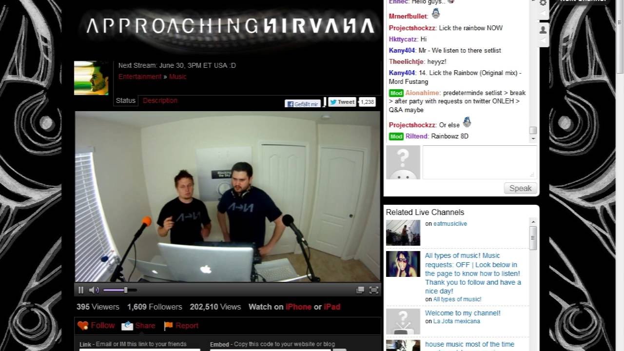 Livestream Approaching Nirvana - YouTube
