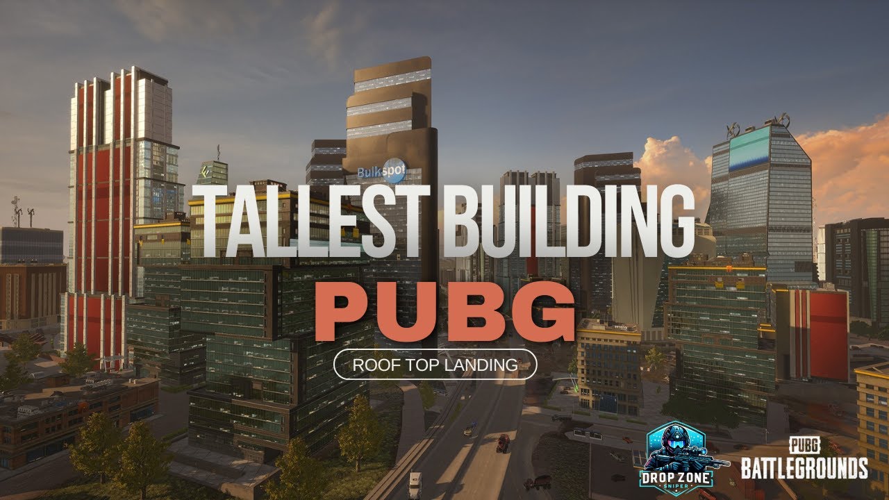Epic Rooftop Landing on PUBG's Tallest Building | Base Jump | Tesla ...