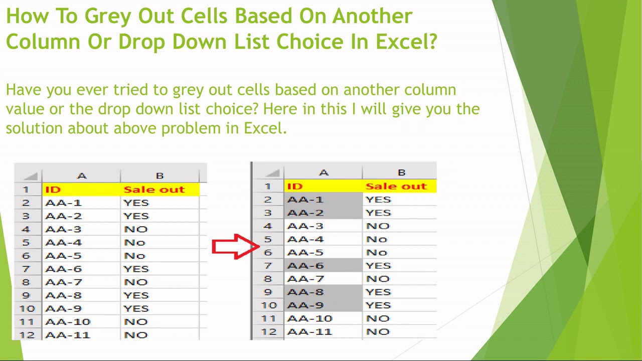 How To Grey Out Cells Based On Another Column In Excel YouTube how-to-grey-out-cells-based-on-another-column-in-excel-youtube