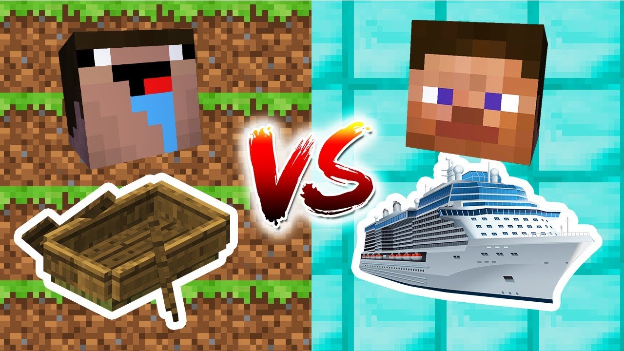 Minecraft - NOOB VS. PRO: BOAT Challenge - YouTube