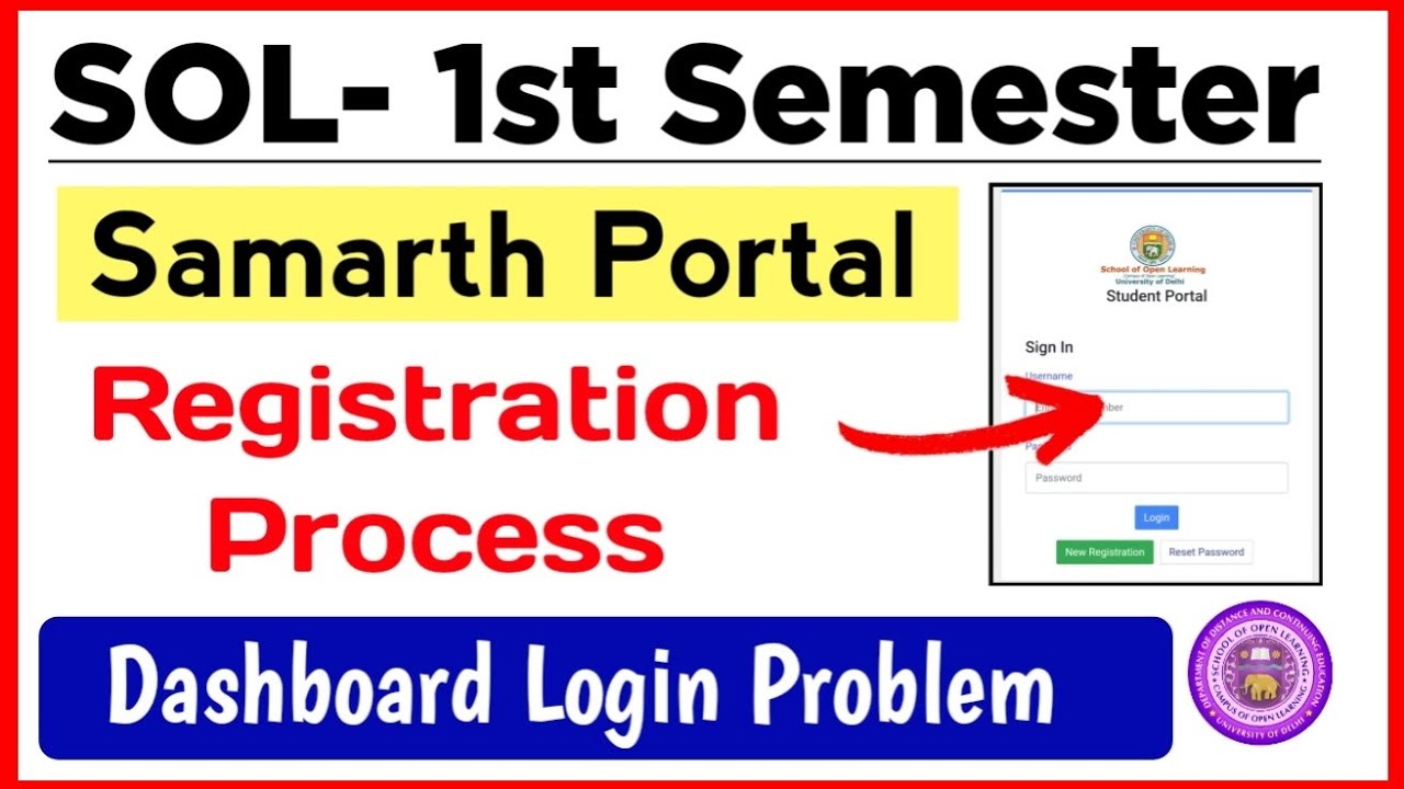 SOL 1st Semester 2024 Student Portal Login | du Sol 1st Semester ...