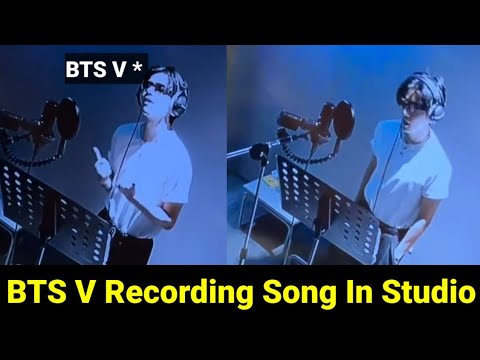 BTS V Recording New Song In Studio | V Unseen Videos - YouTube