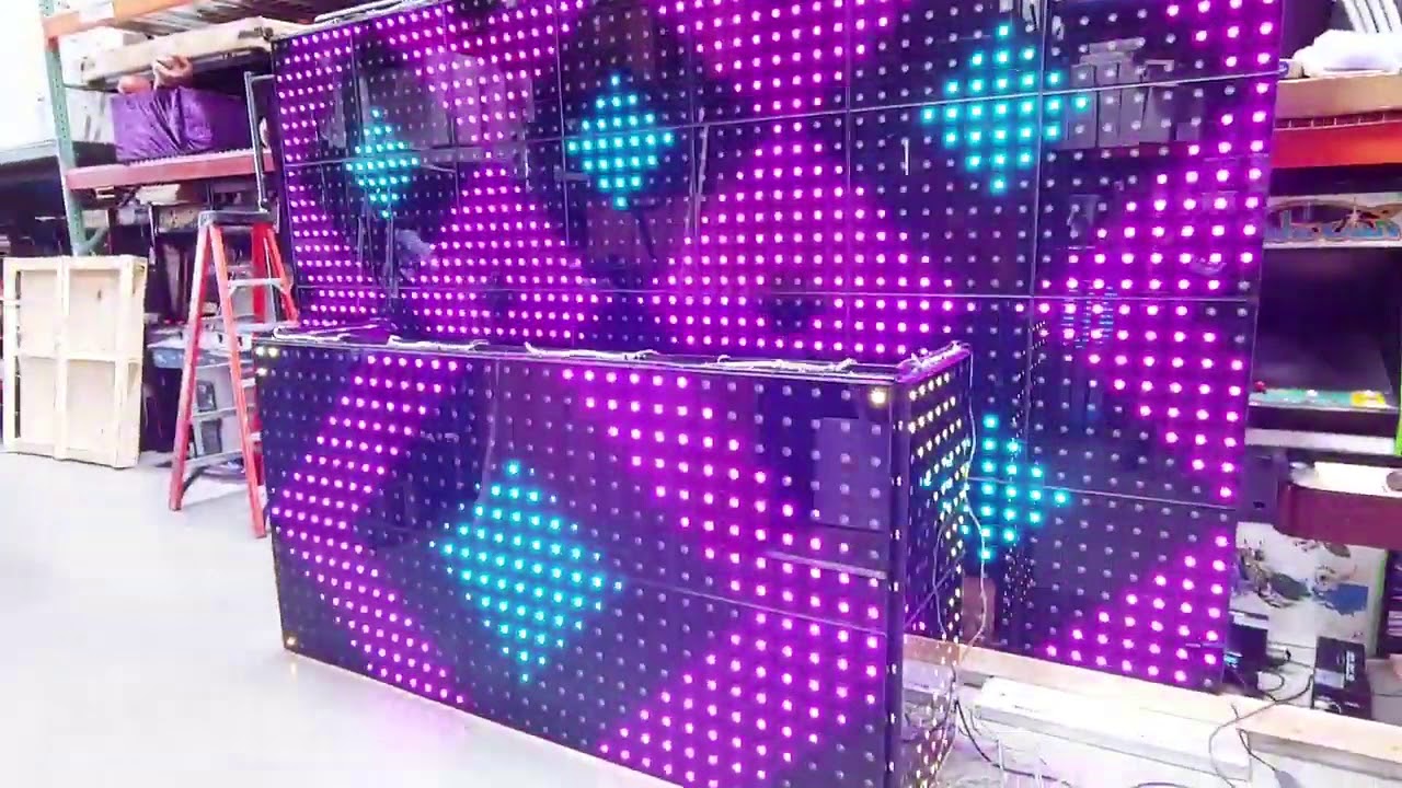LED DJ booth and wall - YouTube