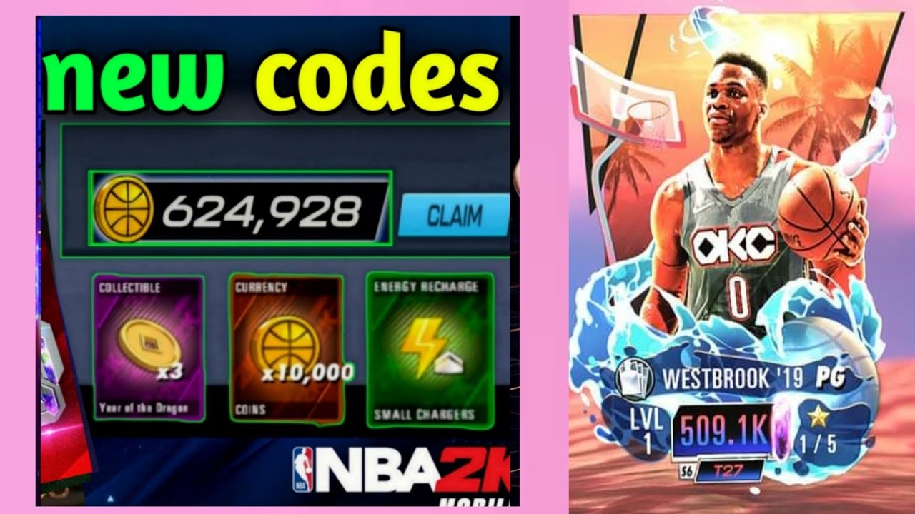 WESTBROOK'19⚠️NBA 2K MOBILE REDEEM CODES JUNE 2024 - NBA 2K MOBILE ...