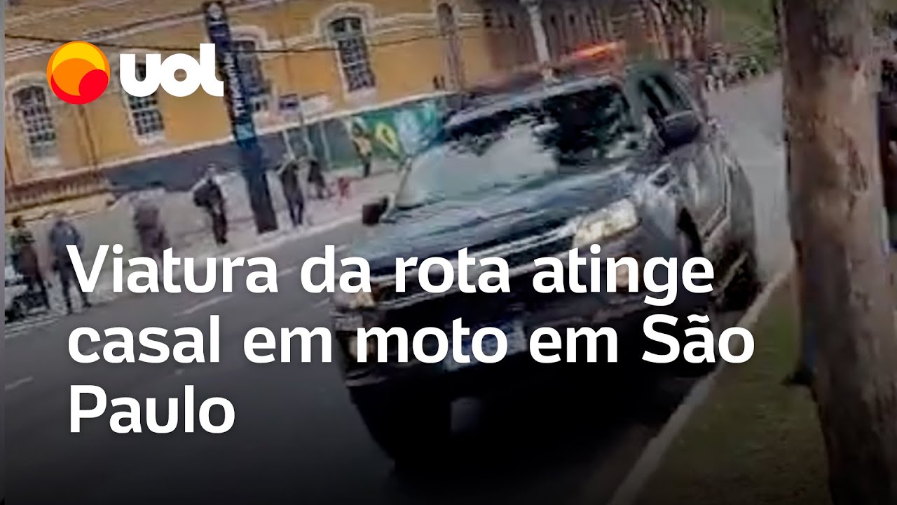Viatura da Rota atinge casal em moto durante celebração de aniversário ...