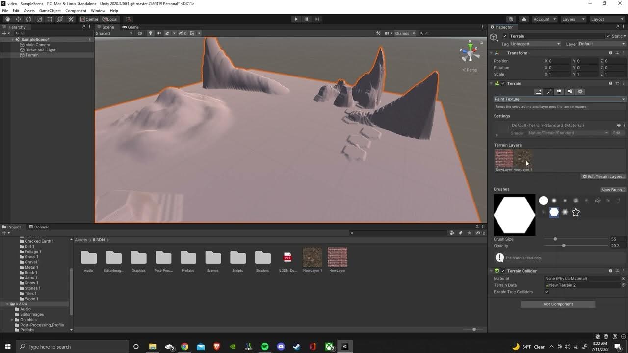 Unity Terrain Tutorial Youtube